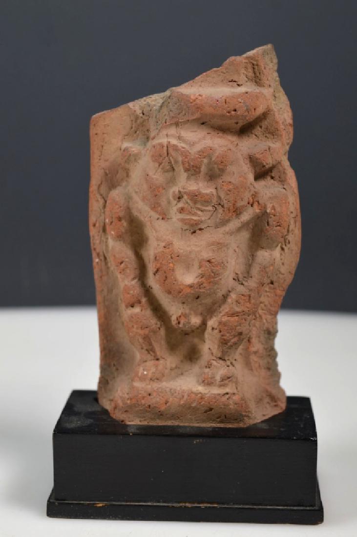 Ancient Egyptian Terracotta "Bes" Figure Fragment