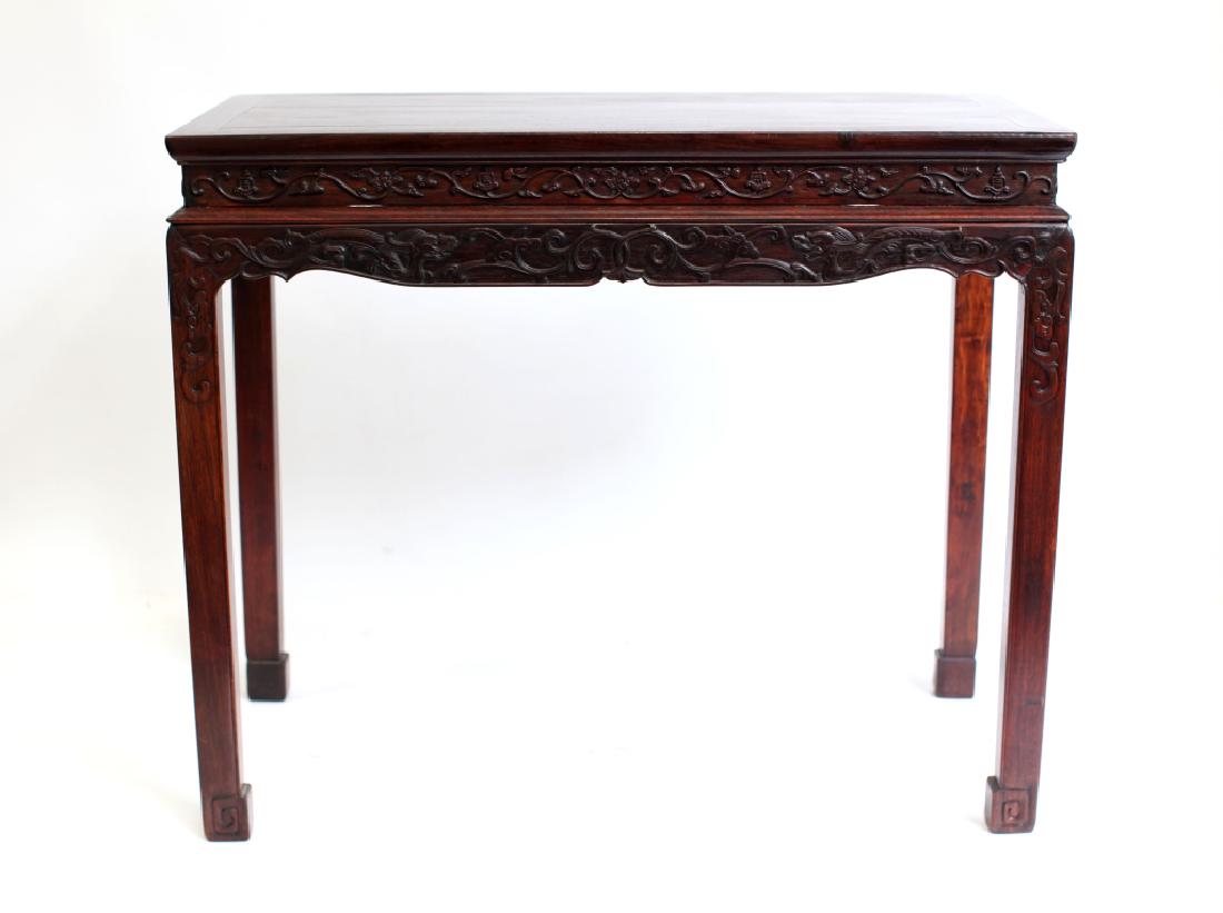 696: Fine and Rare Chinese Carved Zitan Table
