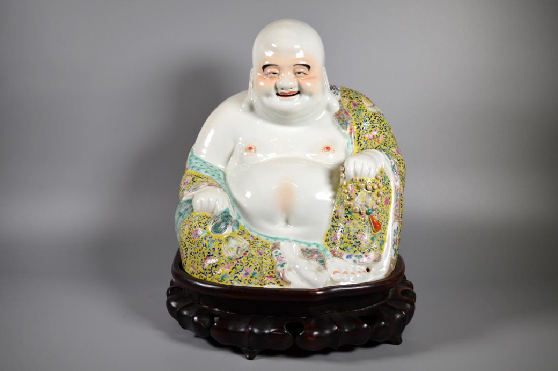 Wei Hong Tai; Large Chinese Porcelain Hotai Buddha