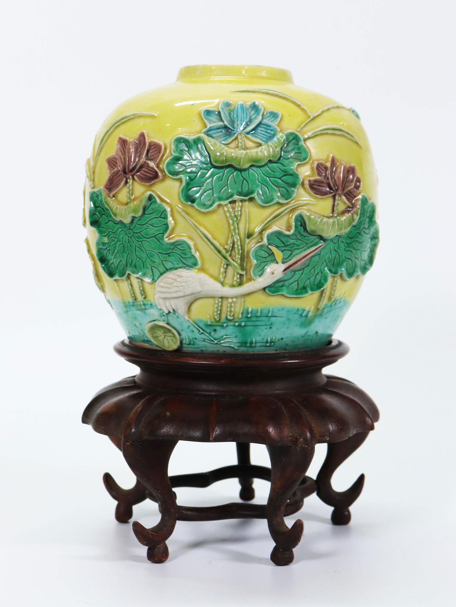 Chinese Wang Bing Rong Mark Biscuit Porcelain Jar