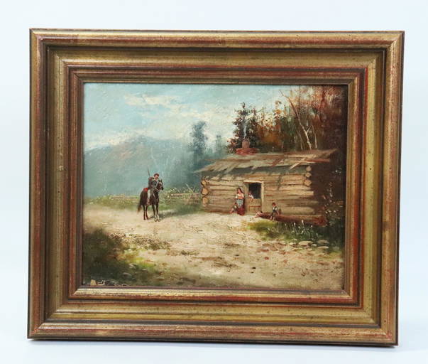 Attributed J H Sharp; Scout & Frontier Cabin Oil