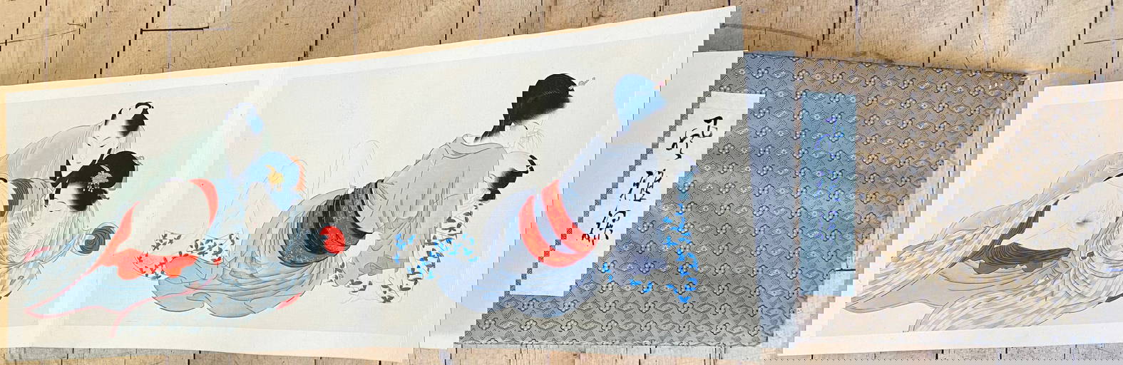 14 Japanese Shunga Album Paintings On Silk