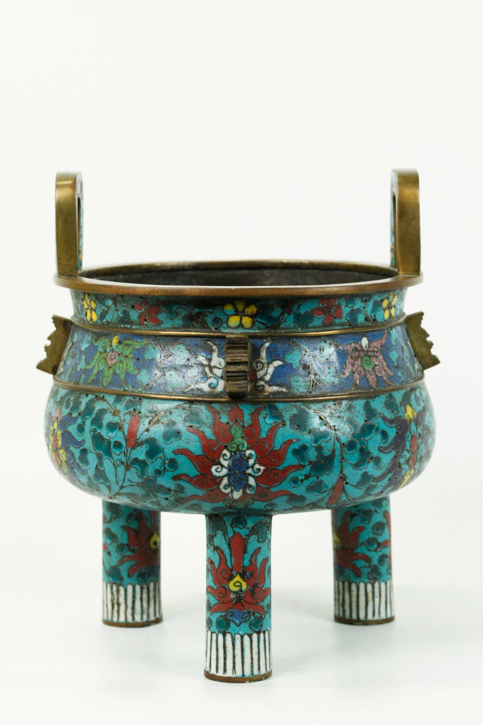 Chinese Ming Cloisonne Censer Jing Tai Mark Auction