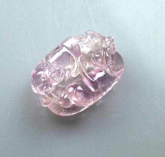 Antique Carved Chinese Tourmaline Double Badgers