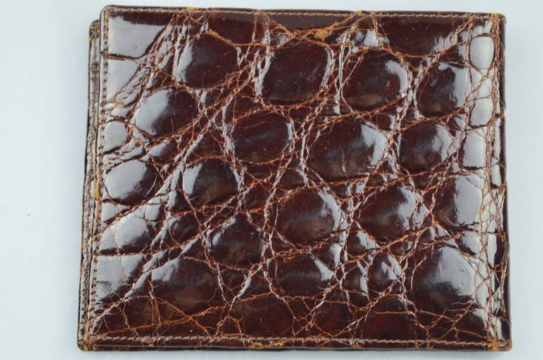 Vintage Italian Brown Alligator Wallet