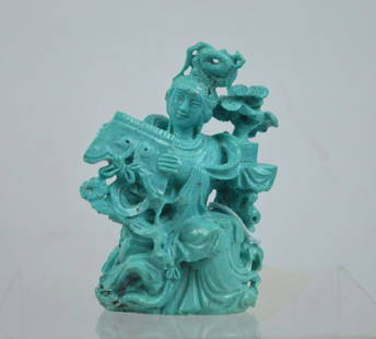 Chinese Carved Turquoise Figure