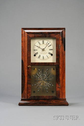Rosewood Miniature Reverse Ogee Shelf Clock By Smit