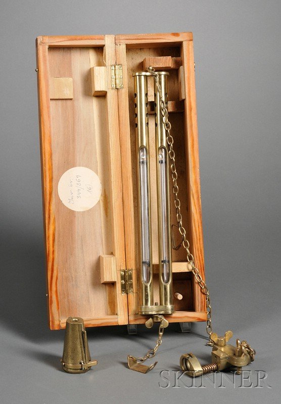 33: Brass Deep Sea Thermometer by Negretti and Zambra,