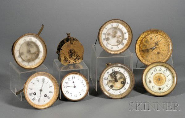211: Lot of Five French Clock Movements Dials and Bezel - Jul 25, 2009 ...