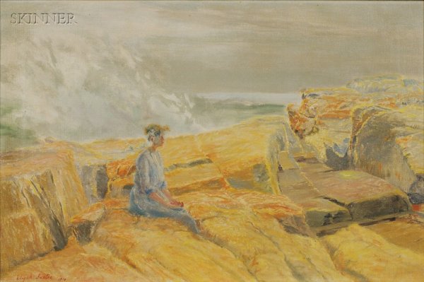 49: Elijah Baxter (American, 1849-1939), Woman by the S