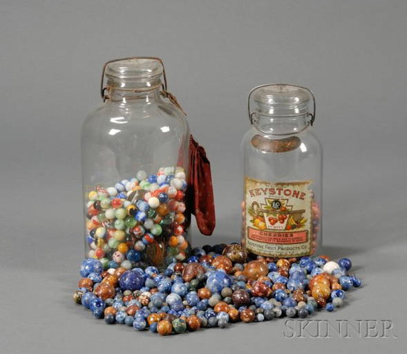 Collection Of Marbles, Late 19th And 20th Century,