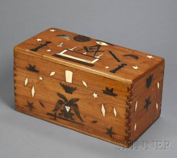206: Masonic Inlaid Sailor's Box, America, 19th century - Mar 07, 2010 ...
