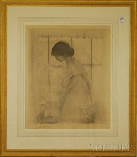 Lillian Westcott Hale Print Portrait Of A Girl, 19