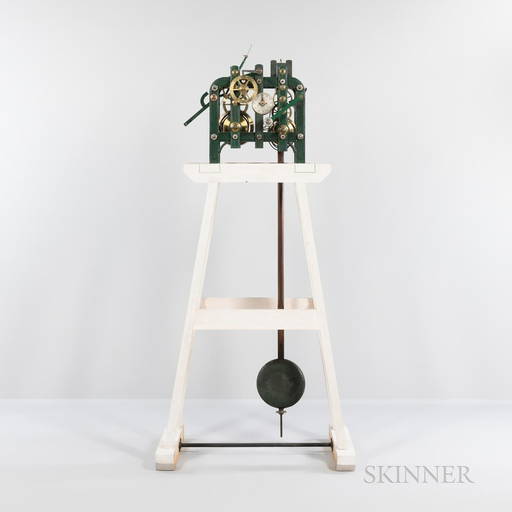 Painted London Tower Or "turret" Clock Signed "rolfe,"