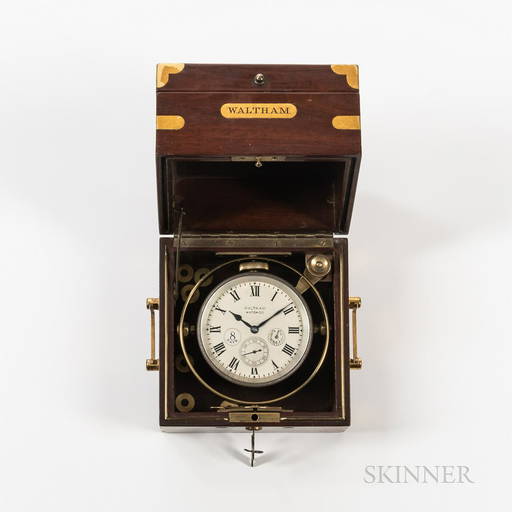 Waltham Eight-day Deck Chronometer (#1259) on Oct 20, 2021 | Skinner in MA