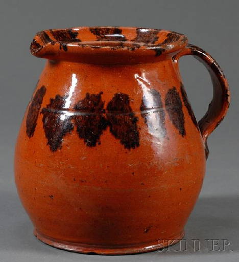 Large Redware Pitcher, America, Early 19th Century
