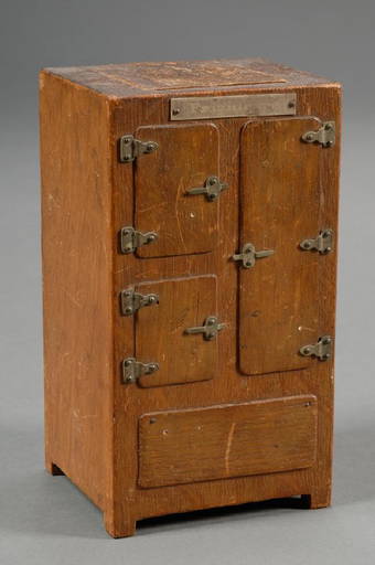 1160: Oak and Brass "Frigidaire" Ice Box Model, America - Aug 15, 2010 ...