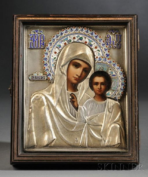 576: Russian Icon with Silver Riza, 19th century, depic - Oct 02, 2010 ...