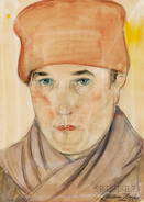 William Zorach Portrait of Faith Reyher watercolor - May 10, 2014 ...