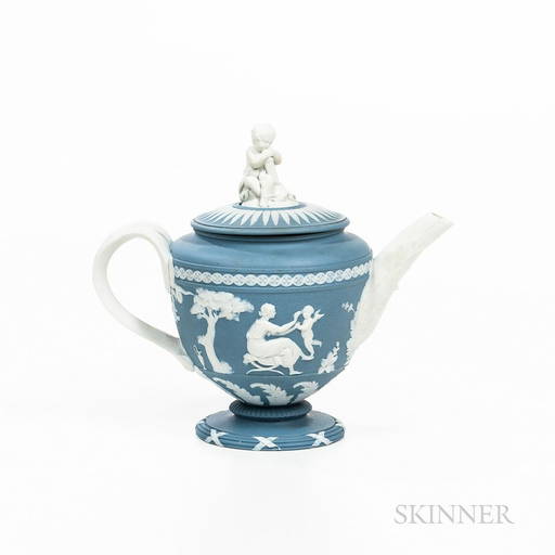 Solid Blue Jasper Teapot And Cover, England, Late 18th Century, Likely ...