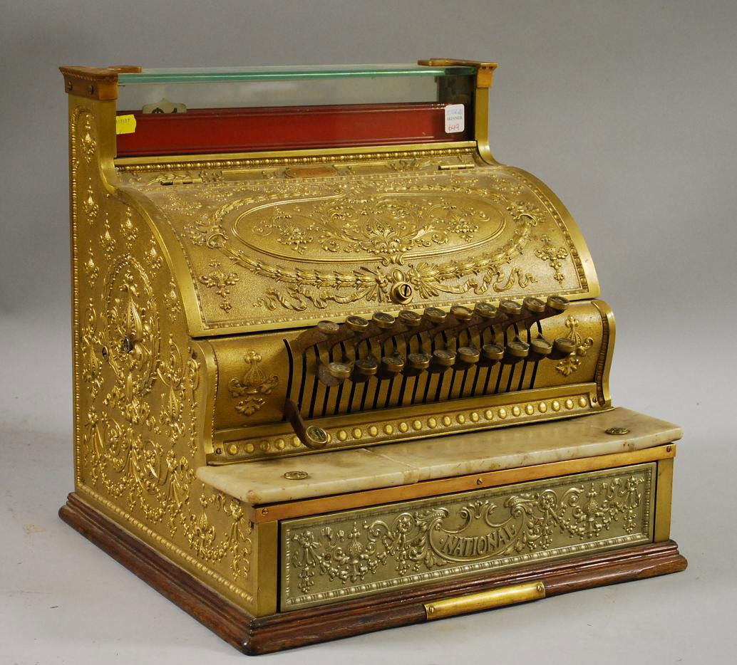 649: Brass Cash Register, model no. 333, National Cash