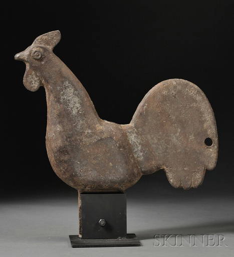 Cat Iron "barnacle Eye" Rooster Windmill Weight, M