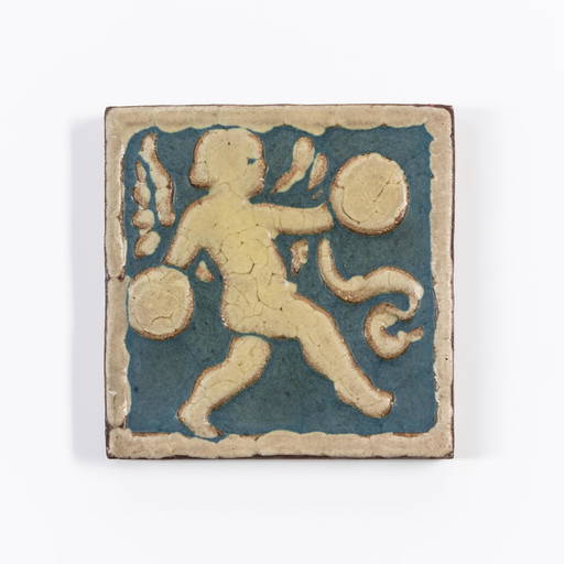 Grueby Faience Company "blue Angel" Ceramic Tile, Boston, Massachusetts ...