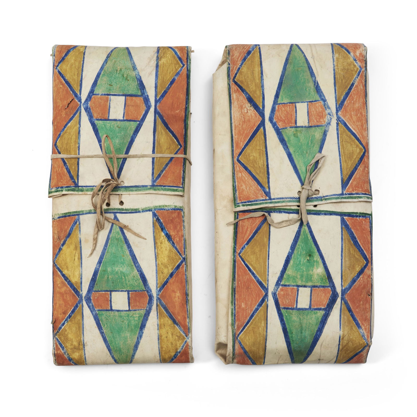 A pair of Northern Plains parfleche envelopes lg. 25 in. (#0119) on Dec ...