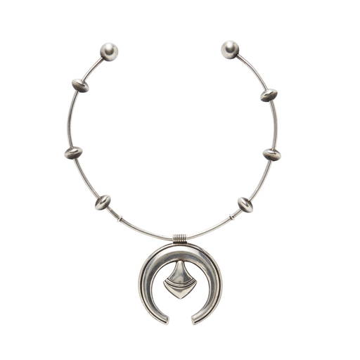 Kenneth Begay silver necklace Kenneth Begay lg. 6 1/4, wd. 4 5/8 in ...