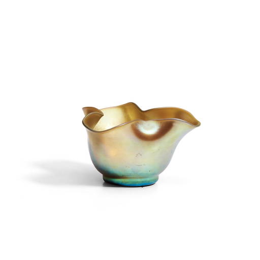 Steuben Gold Aurene Glass Triform Nut Dish, Corning, New York, Early ...