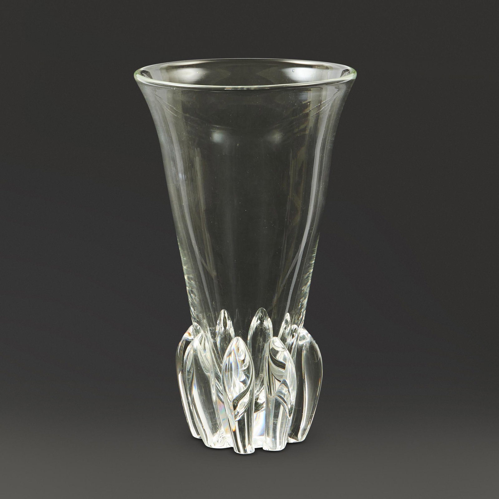George Thompson for Steuben 'Lotus' Crystal Vase, Corning, New York ...