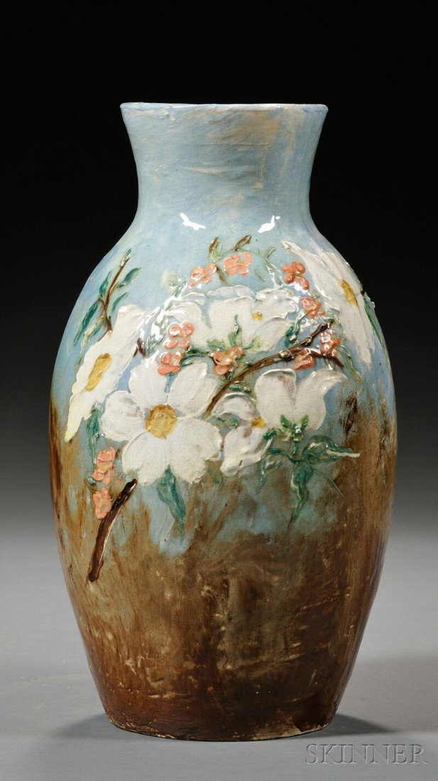 T.J. Wheatley Pottery Vase Decorated pottery Cincinnati