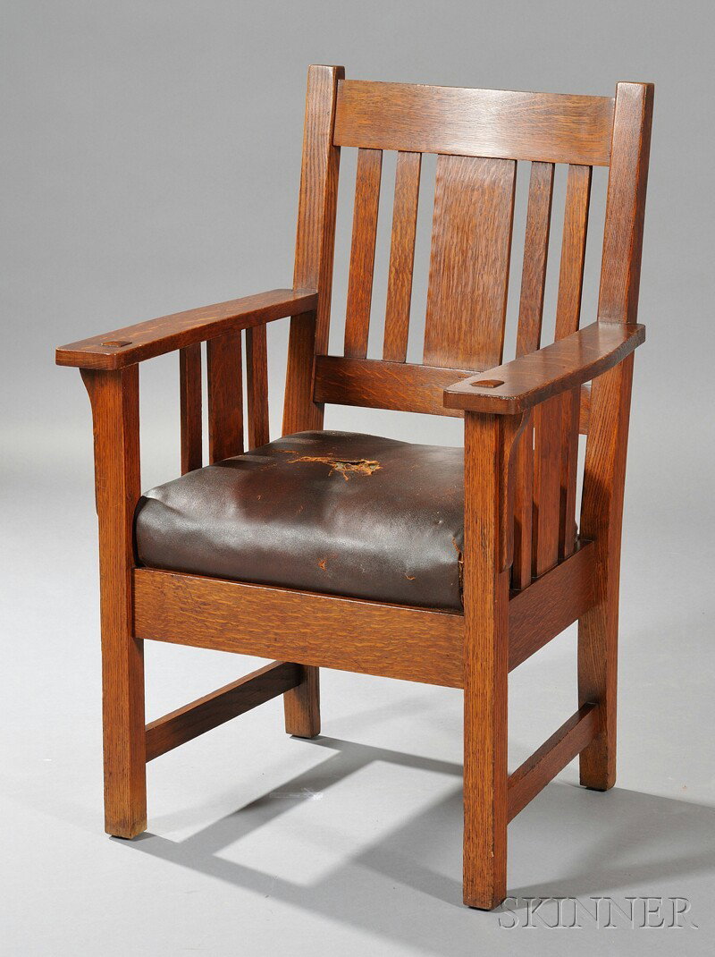 Arts & Crafts Movement Buffalo Chair Works Armchair Oak