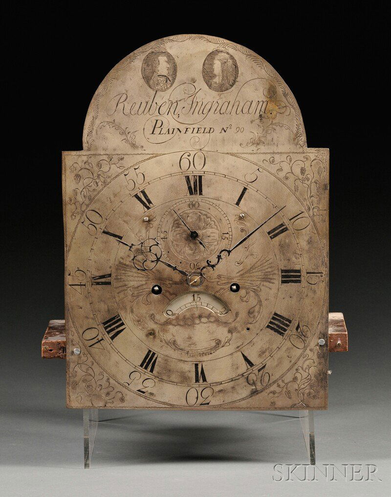 Reuben Ingraham Tall Clock, Plainfield, Connecticu