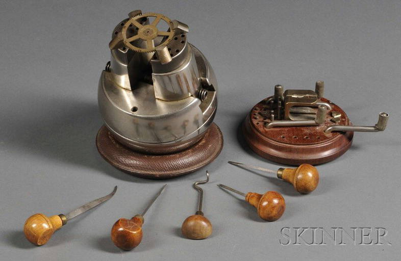 Victor Engraving Block, Revolving Turntable On Bea