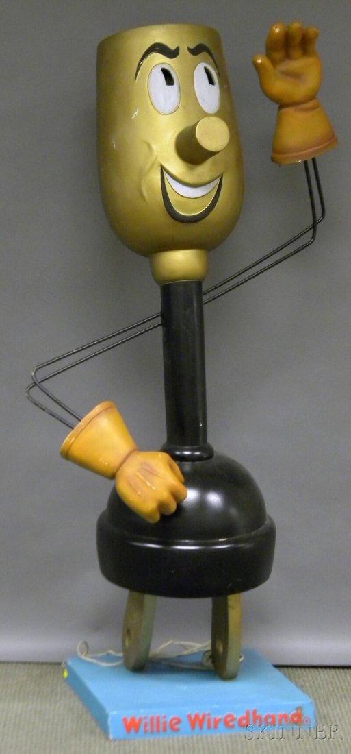 335: "Willie Wiredhand" Illuminated Painted Composition