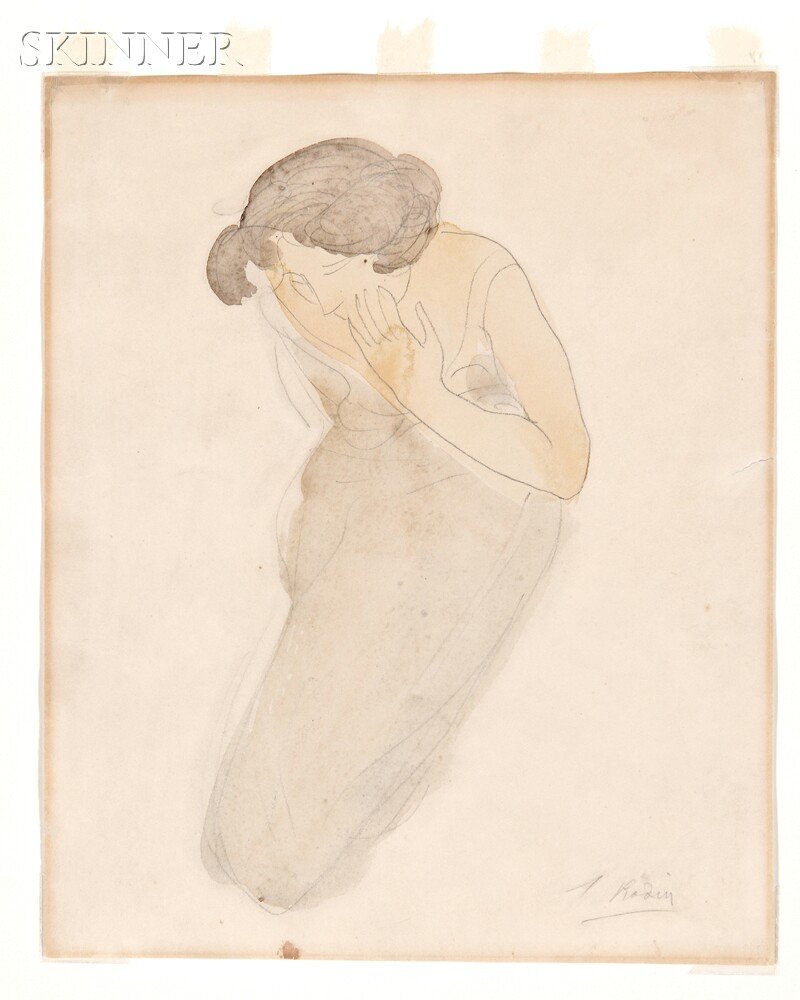 Auguste Rodin (French, 1840-1917) Psyché. Femme agenoui