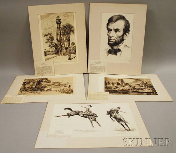 Five Works: Walter Ronald Locke (american, B. 188