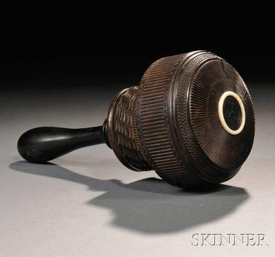 Ornamentally Turned African Blackwood Mallet, Mid