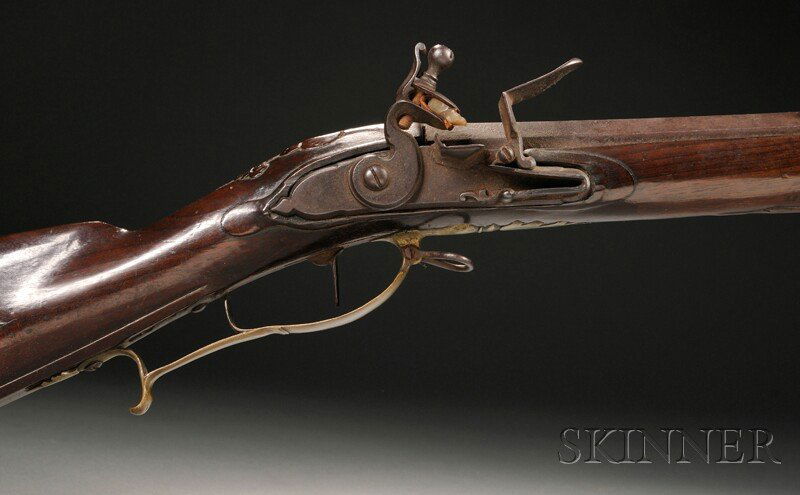 682: American Jaeger Flintlock Rifle, late 18th century