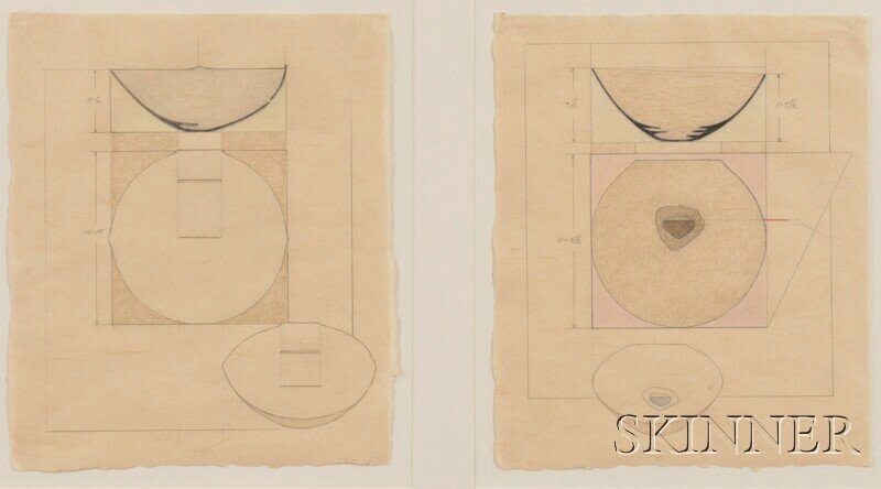 Richard Devore (1933 2006), Two Renderings For Pot