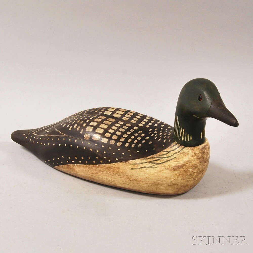 Carved and Painted Wooden Common Loon Decoy, signed and - Mar 14, 2013 ...