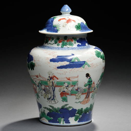 Wucai Covered Jar, China, Transitional Period, - Apr 26, 2014 | Bonhams ...