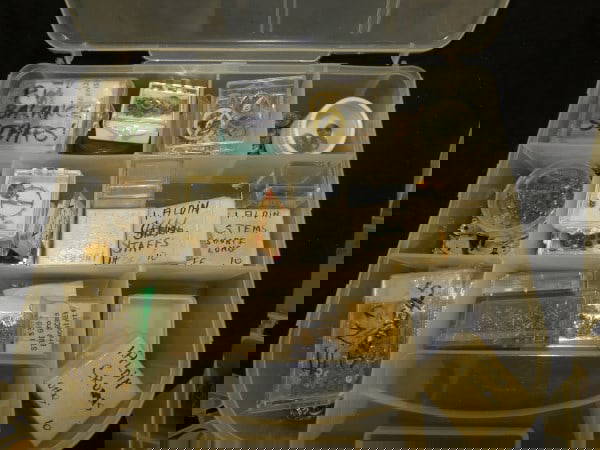 3 Containers Of Pocket Watch & Wrist Watch Parts