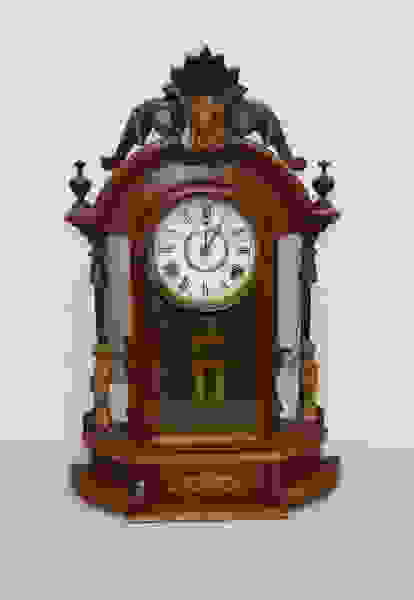Beautiful Mantle Clock By Ansonia."triumph Strike Clock" Auction