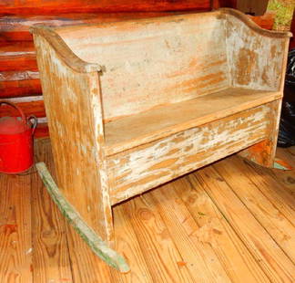 Antique Mammy Rocking Bench