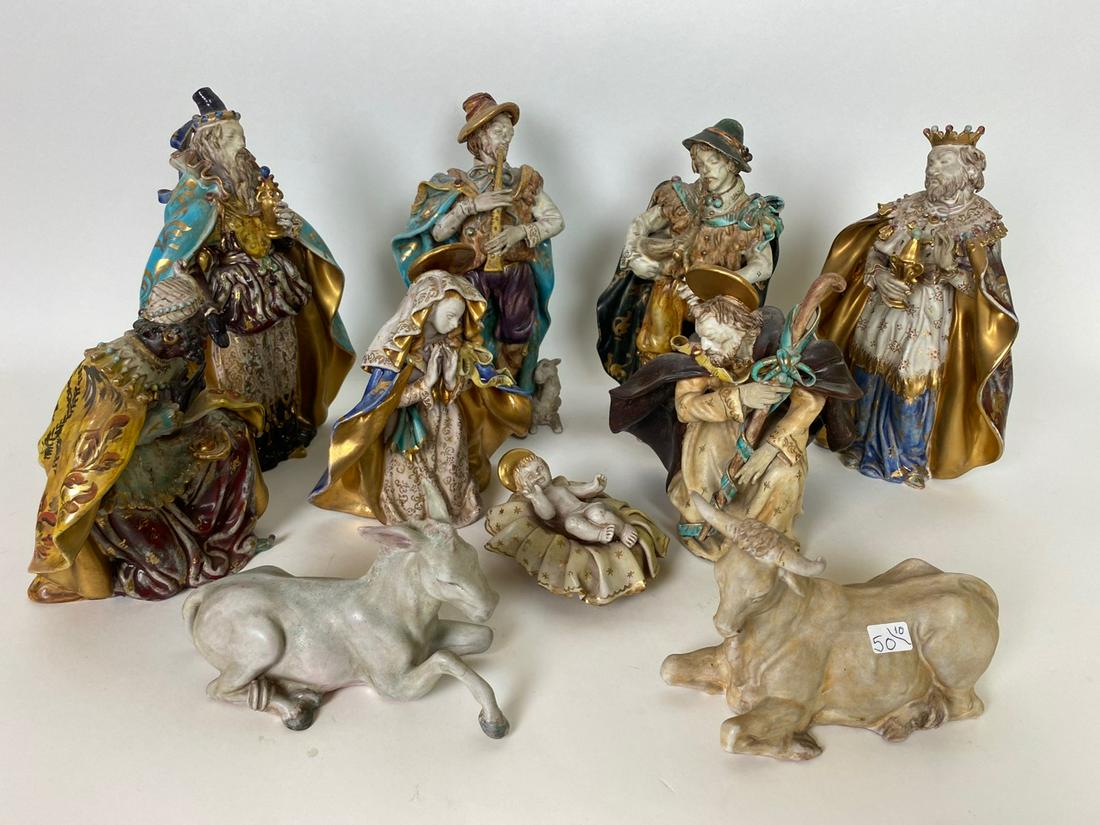 Italian Pottery Nativity Set, Signed Prof. E. Pattarino - Jul 08, 2020 ...