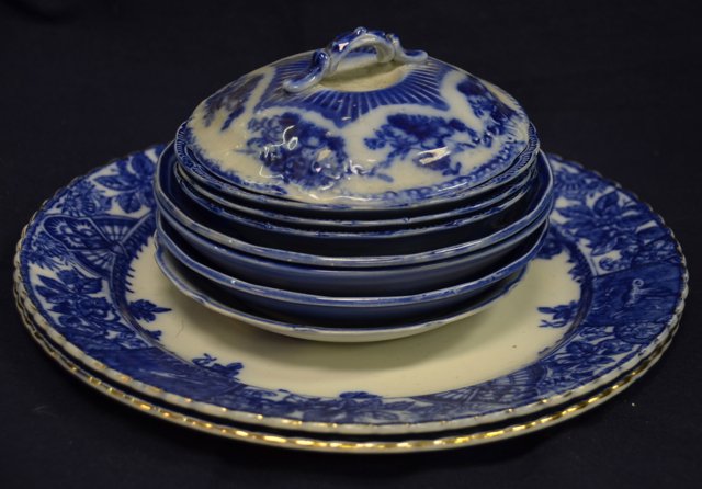 Flow Blue China Lot