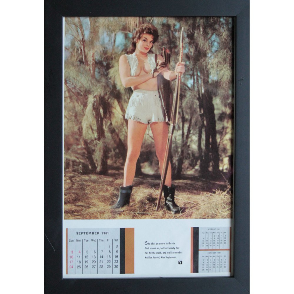 Framed Marilyn Hanold Sept 1961 Orig Playboy Cal Page