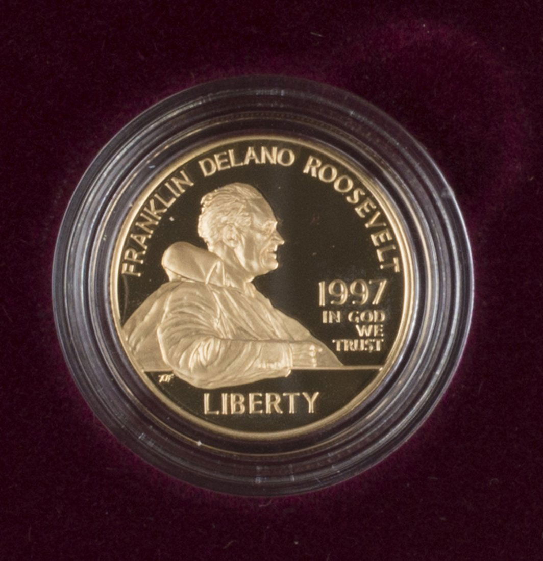 Us Mint Boxed Franklin Roosevelt Gold Coin